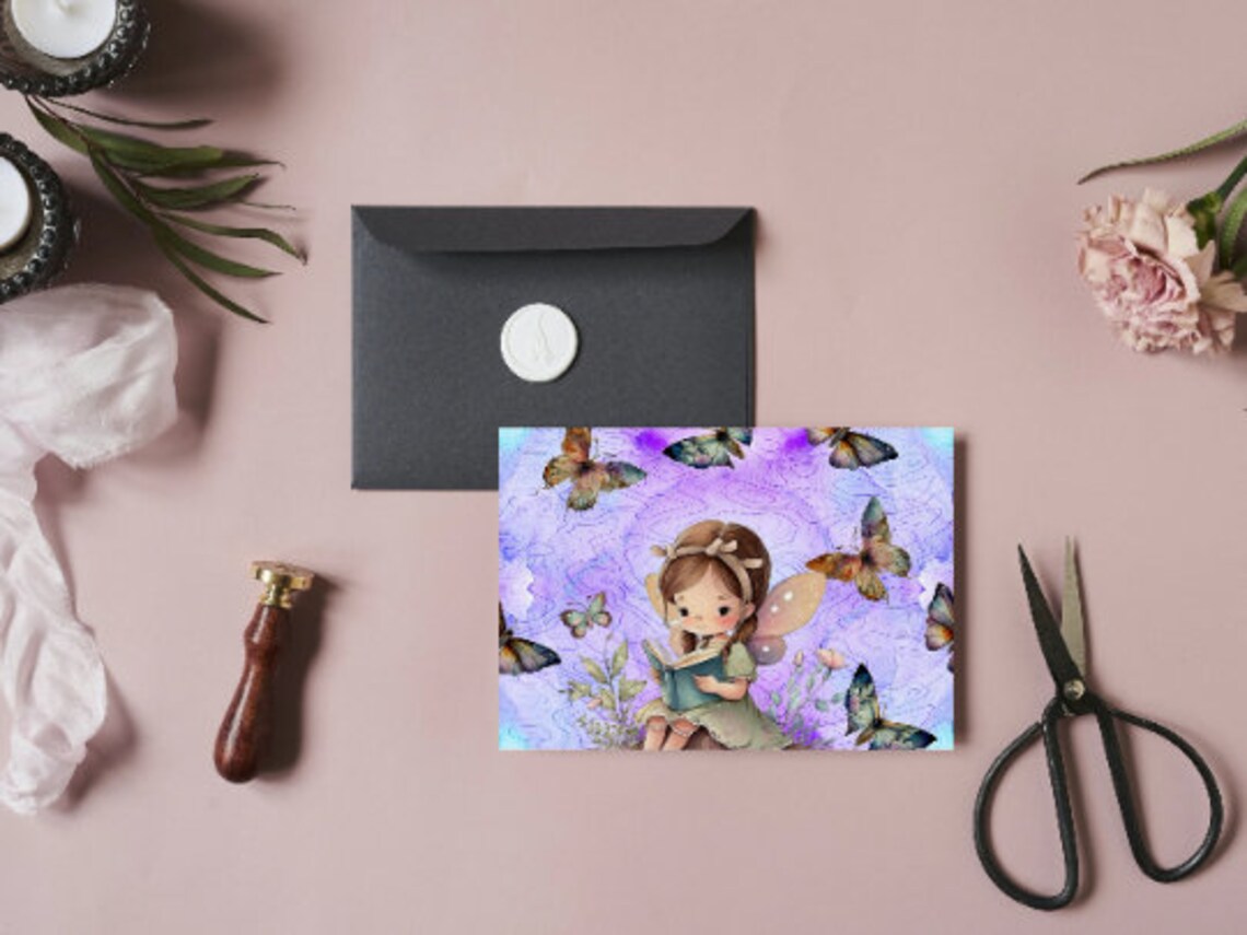 Magical Fairies Seamless Digital Papers Reading Fairies - Etsy