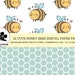 Honey Bee Seamless Digital Papers, Flowers & Beehives Scrapbook Paper ...
