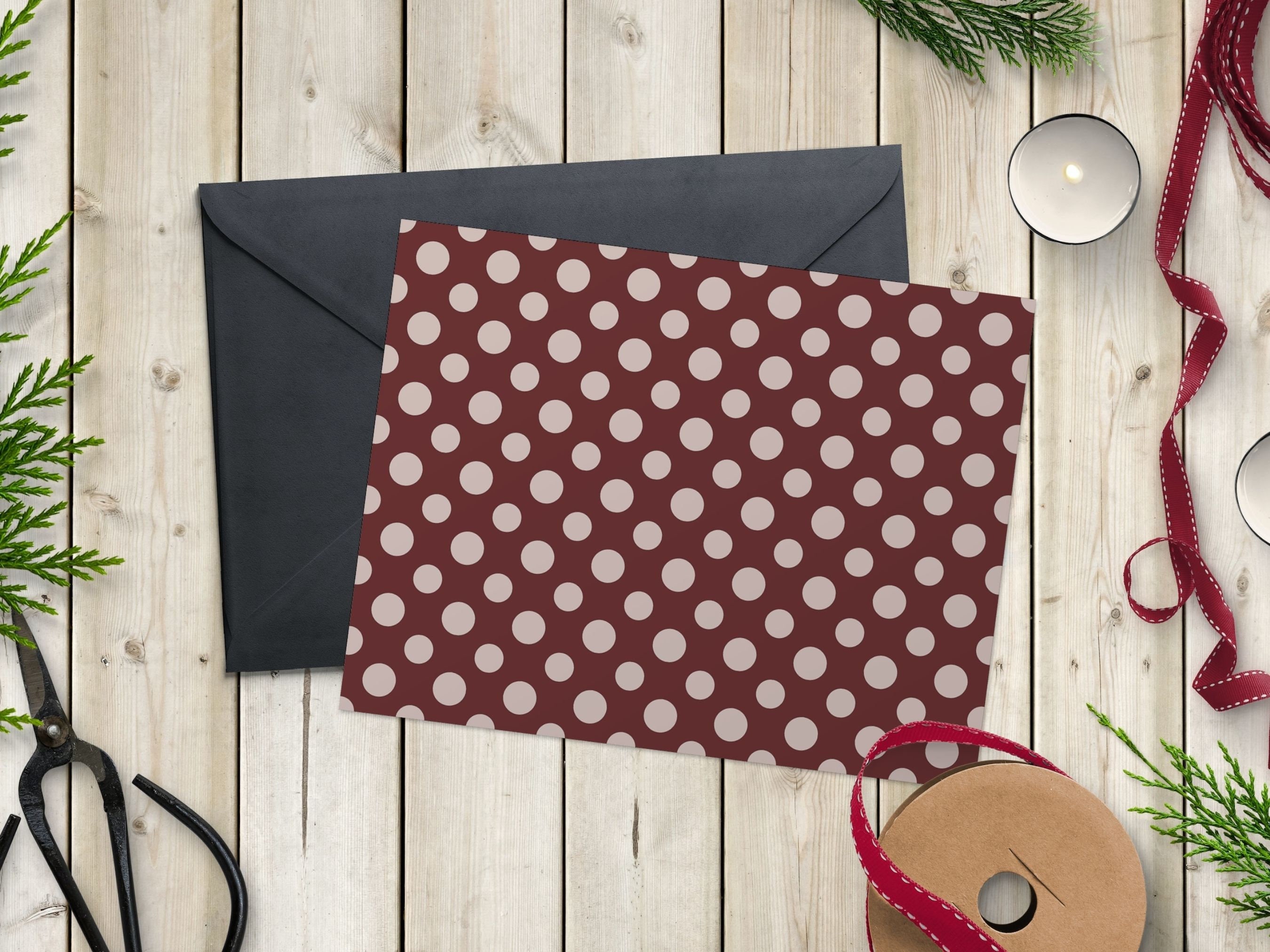 Green Beige Burgundy Seamless Digital Papers, Colored Polka Dots ...