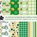 St Patrick's Day Seamless Digital Papers, Rainbow Unicorn & Shamrock ...