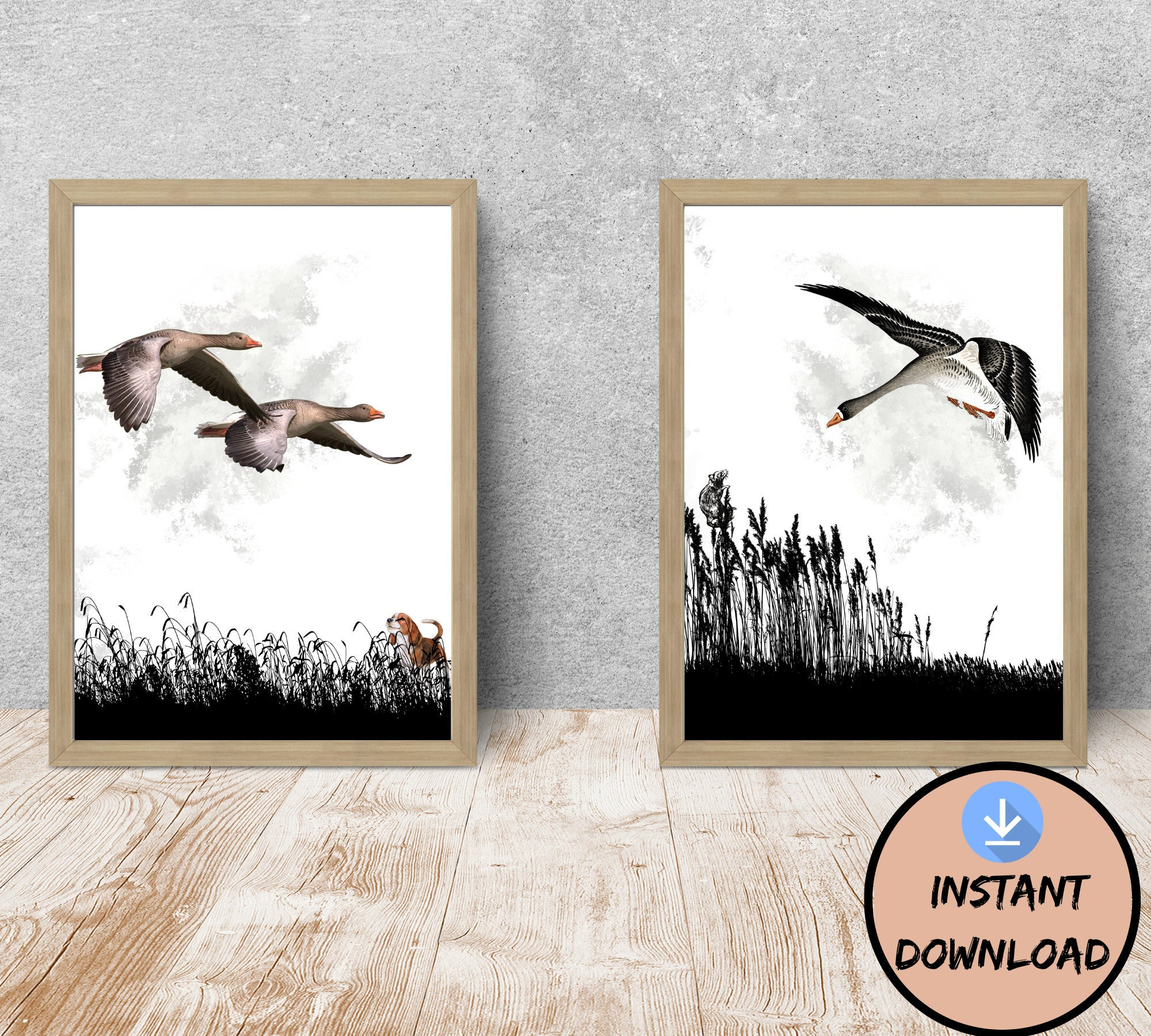 Ducks Hunting Wall Art, Upland Hunting Decor, Goose Hunting Nursery Art ...