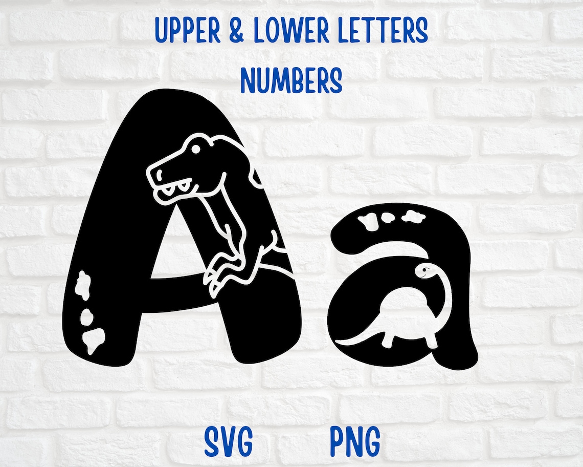 Dinosaur Letters Svg, Install Dino Alphabet, Dinosaur Baby Font SVG ...