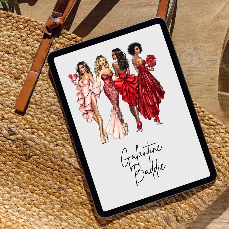 Galentine’s Day Baddies Clipart | Fashion Girls Valentine PNG | Best ...