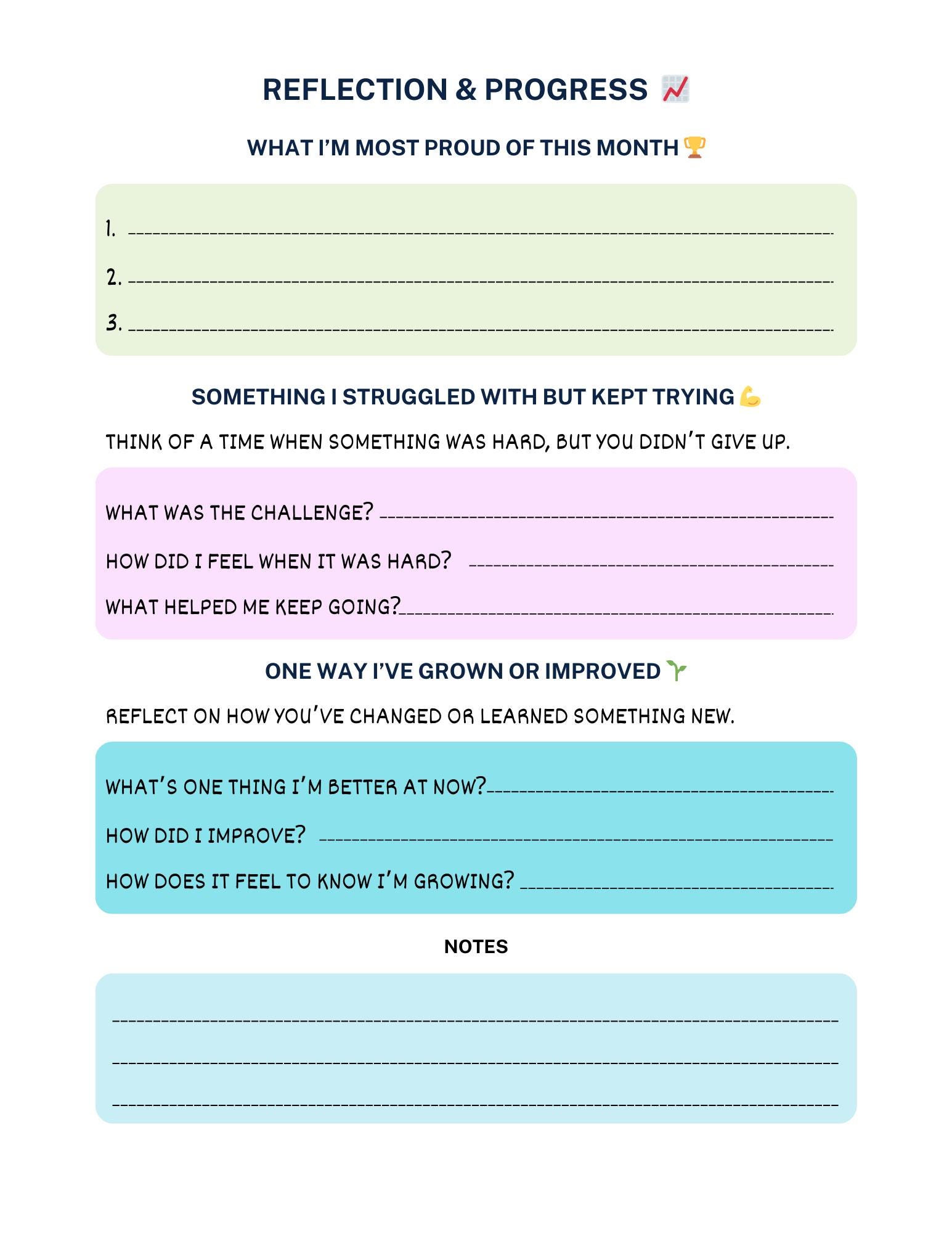 Growth Mindset Journal for Kids | Daily Positive Affirmations ...