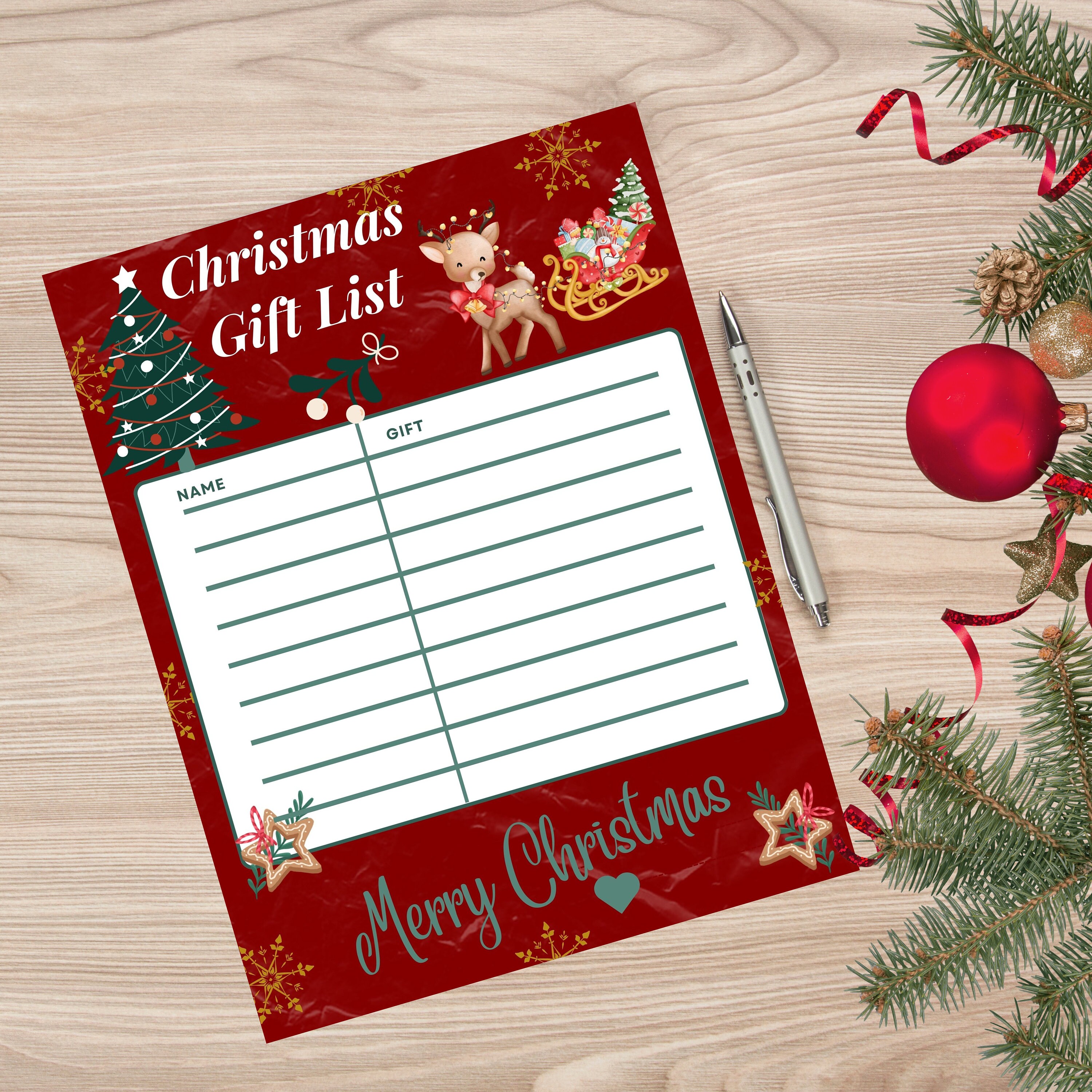 Printable Christmas Day Planner Bundle Digital Download, Printable ...