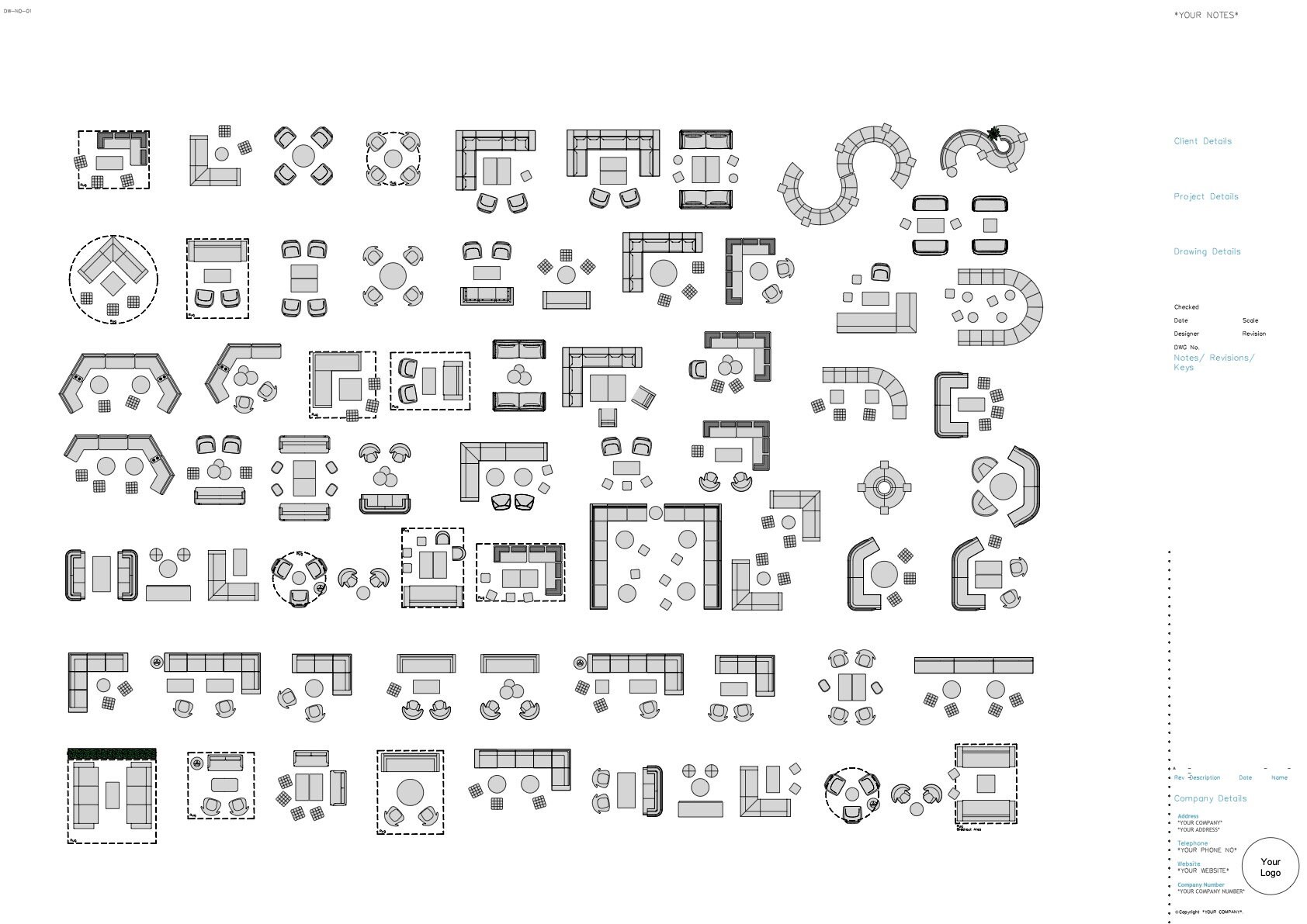Full Autocad Blocks Set DWG 2D for Professional Interior Designers ...