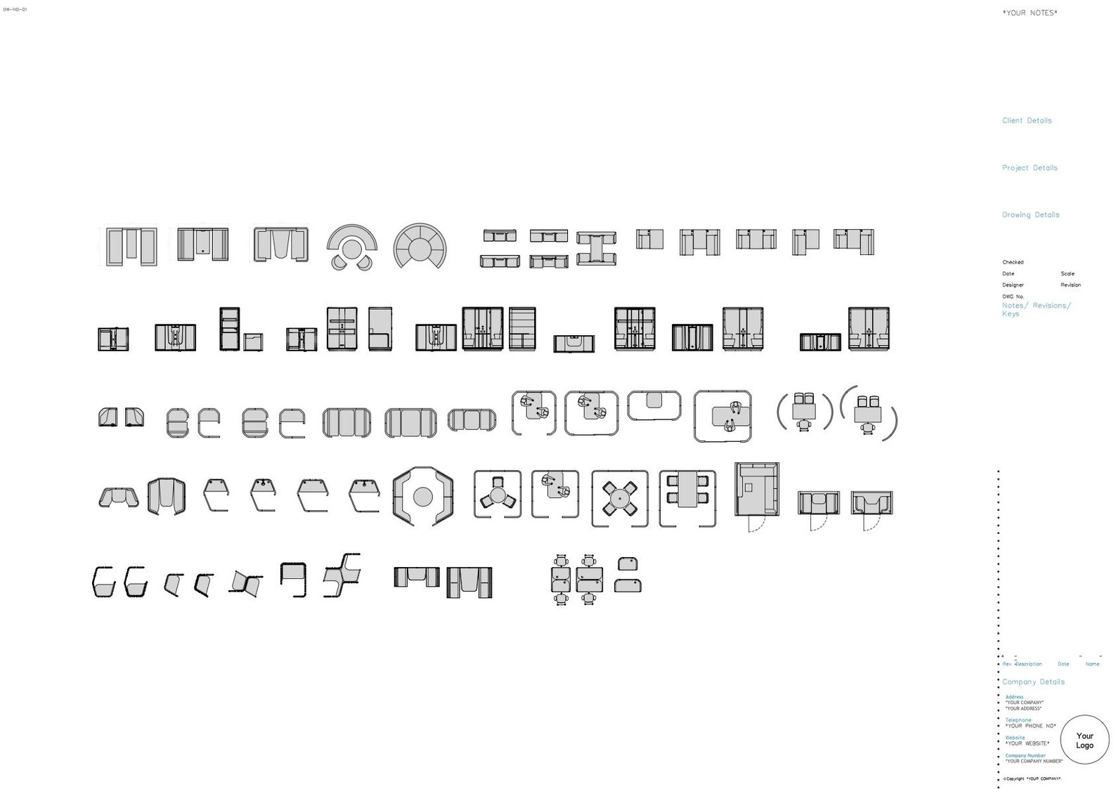 Full Autocad Blocks Set DWG 2D for Professional Interior Designers ...