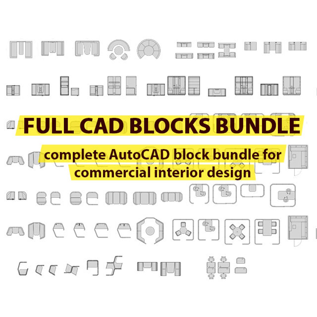 Full Autocad Blocks Furniture Set 2D for Professional Interior ...