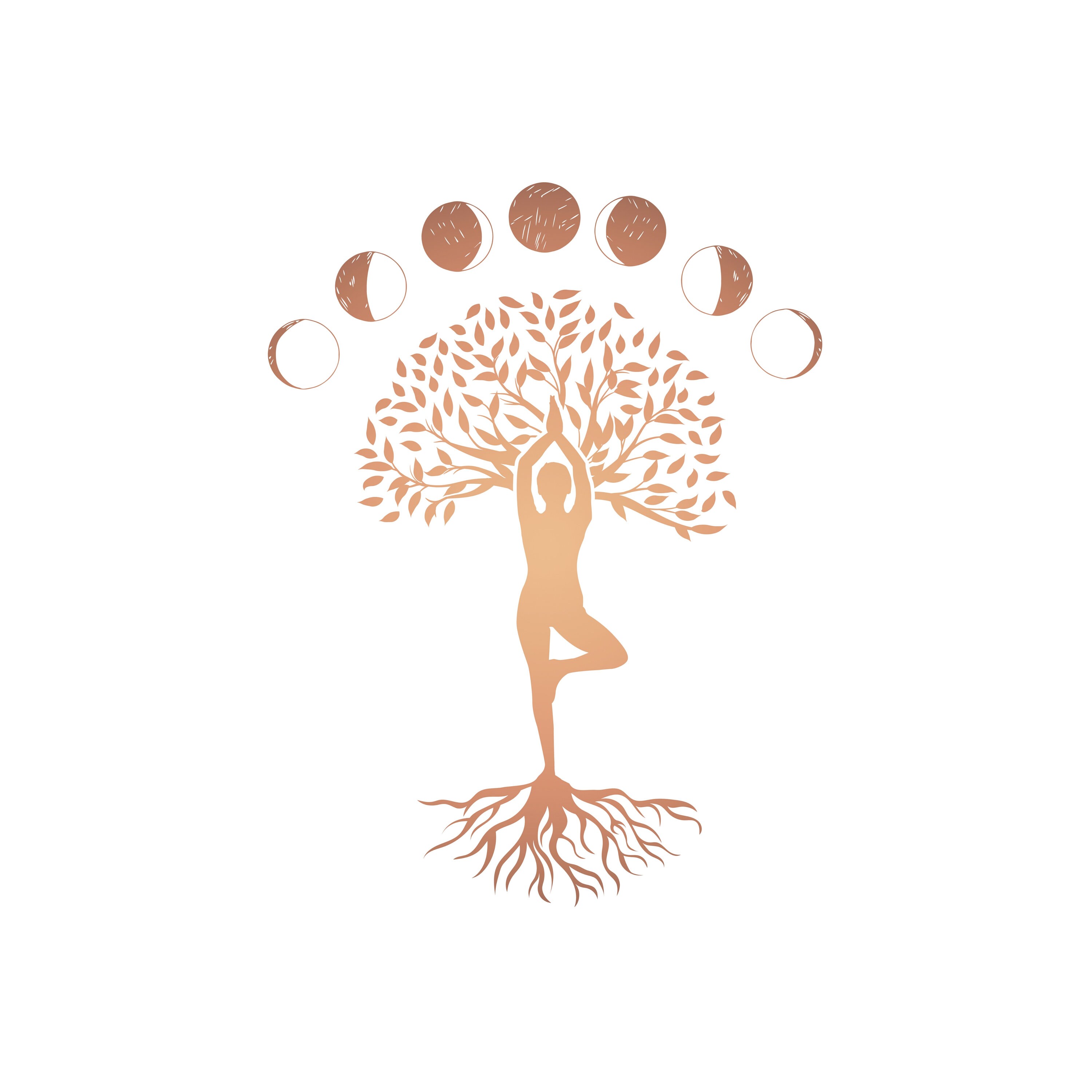Tree of Life PNG Gold Witch Graphics Moon Phases PNG Pagan PNG Tree of ...