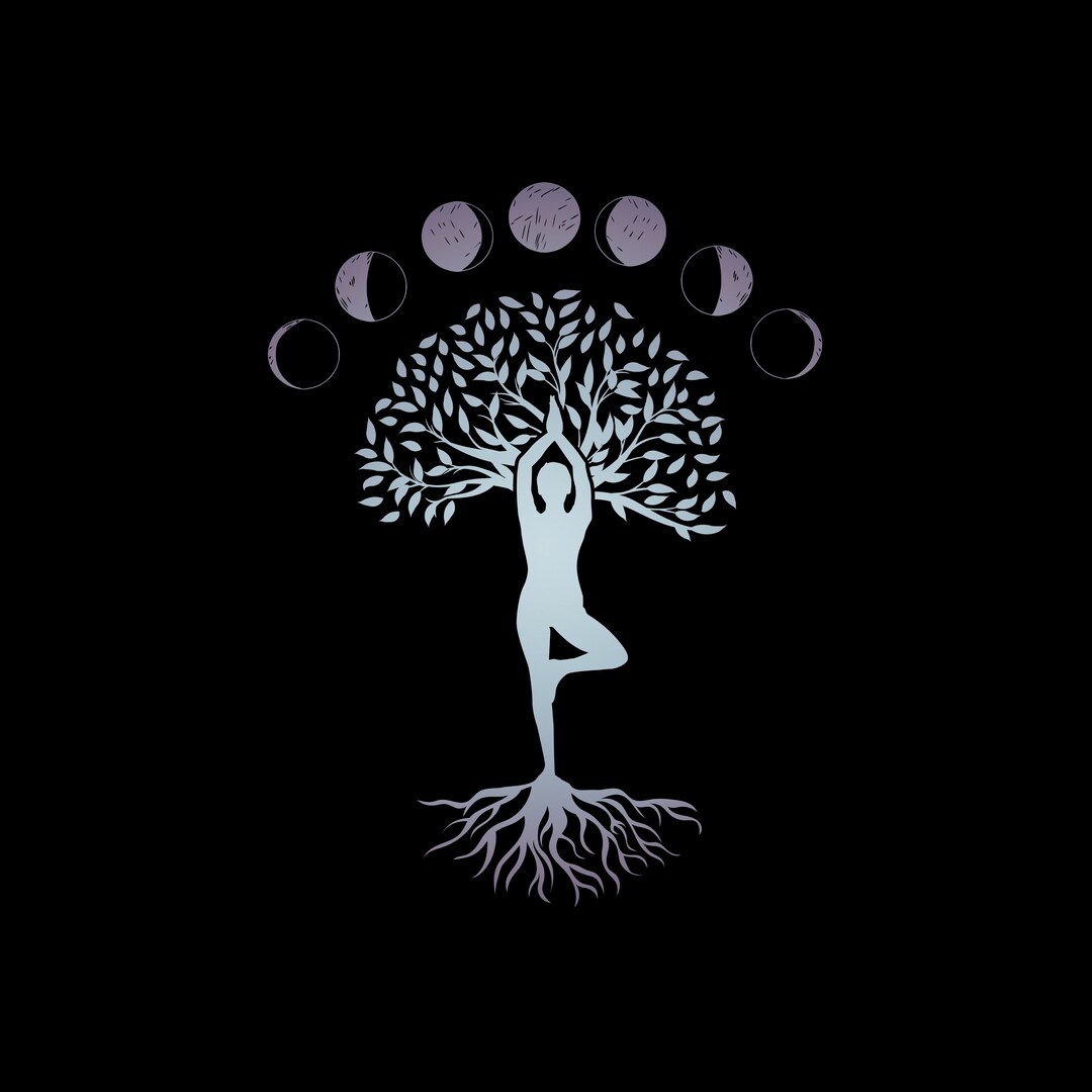 Tree of Life PNG - Blue - Witch Graphics - Moon Phases PNG - Pagan PNG ...