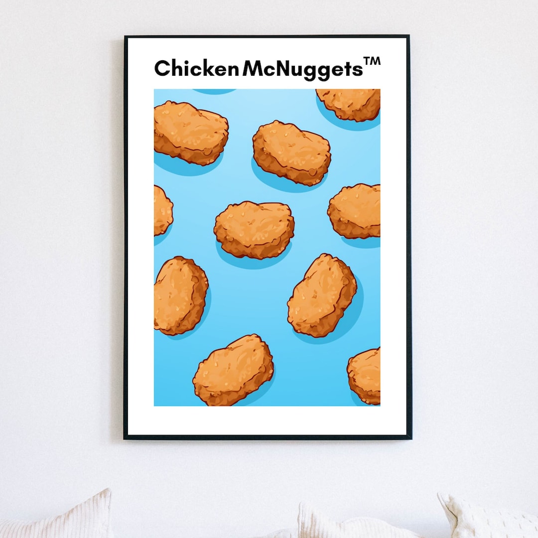 Chicken Nuggets Print, Mcnuggets Poster, Mcdonalds, Kitchen Wall Art ...