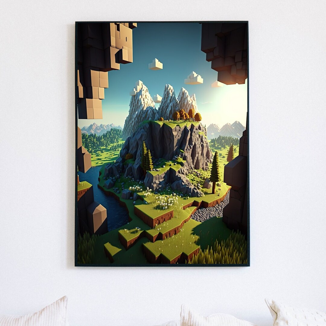 Minecraft Poster Minecraft Mine Game Pixel Craft Digital - Etsy Australia
