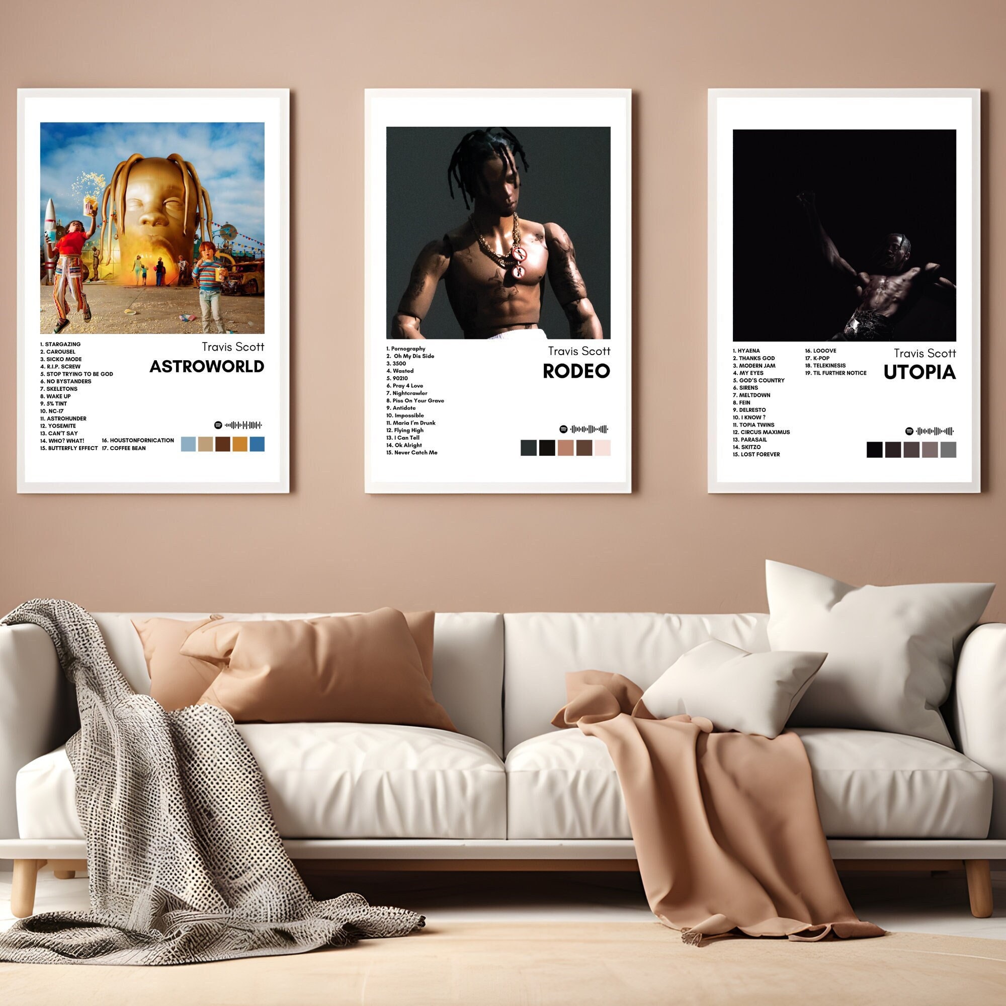 Travis Scott Cover, Set of 3 Hypebeast Posters, Travis Scott Poster ...