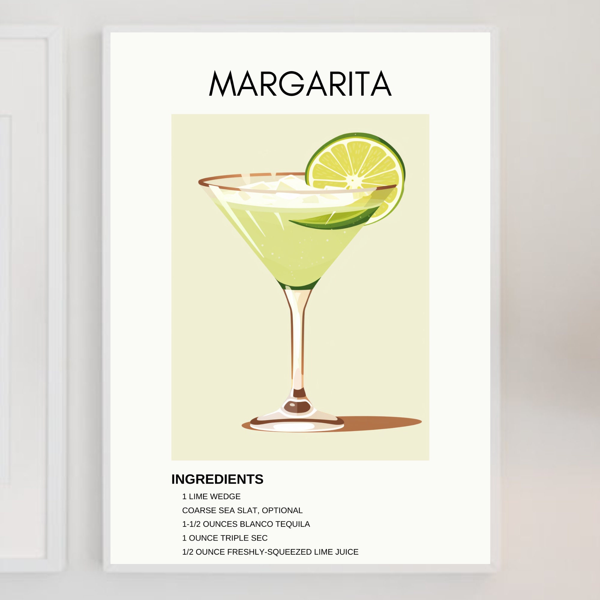 Set of 8 Cocktail Poster Minimalist Classic Cocktails Bar - Etsy
