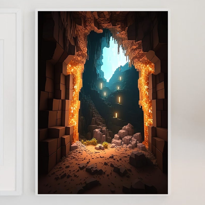 Set of 8 Minecraft Poster, Minecraft, Mine Game Pixel Craft, Digital ...