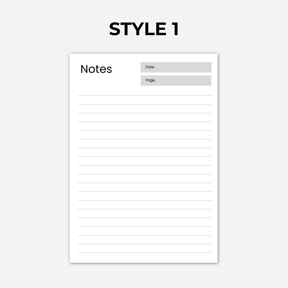 Printable Note Page, Lined Notes Template, Note Taking, Writing Paper ...