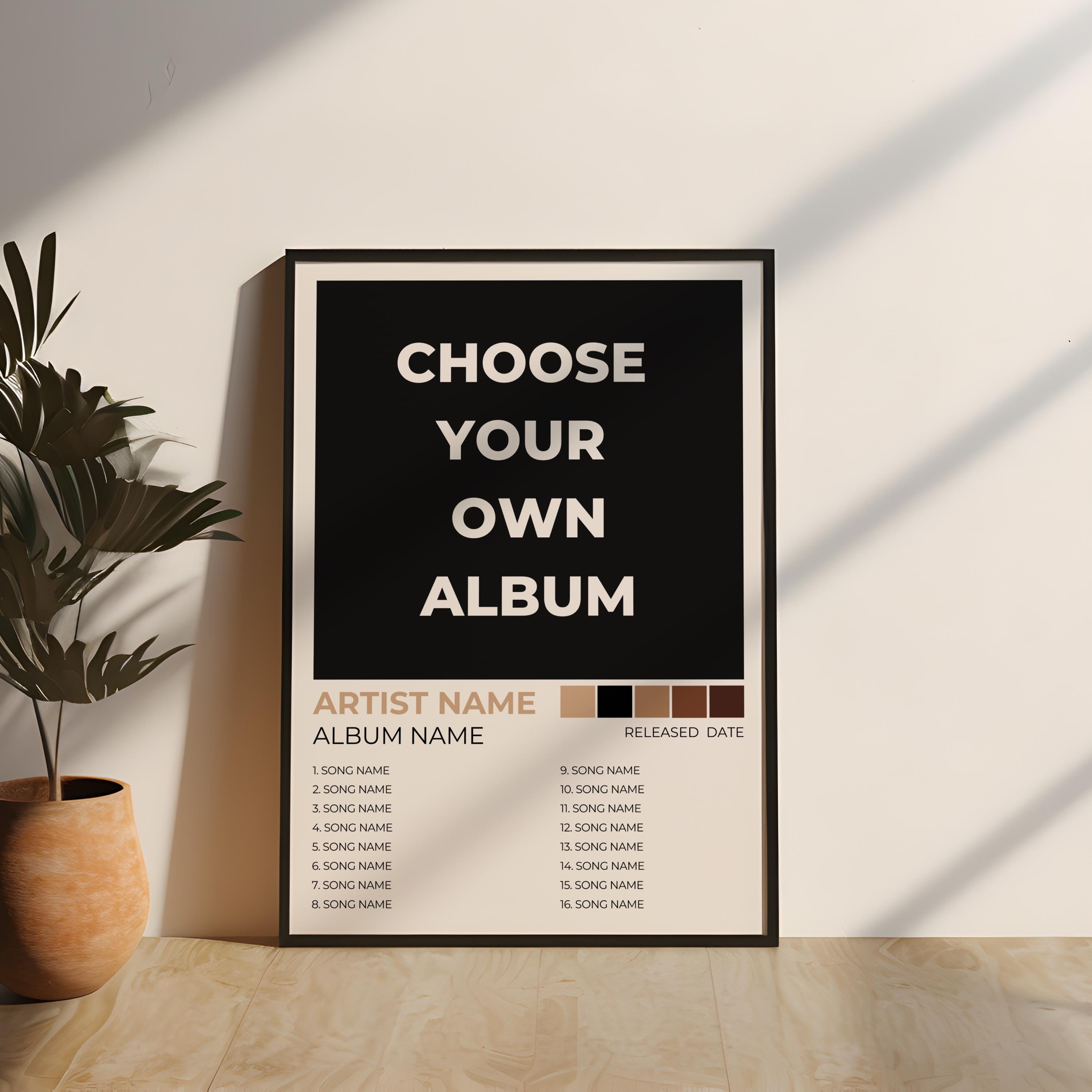 Custom Album Cover, Choose Your Own Album, Custom Music Poster, Album ...