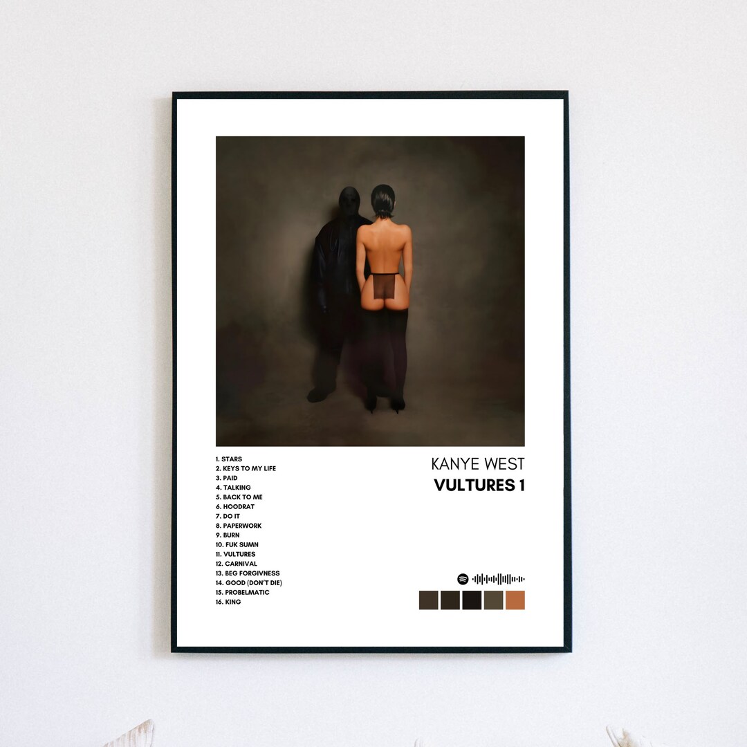 VULTURES 1 Poster, Kanye West Poster, Kanye, Yeezy, Vultures, Hip Hop ...