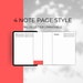 Printable Note Page, Lined Notes Template, Note Taking, Writing Paper ...