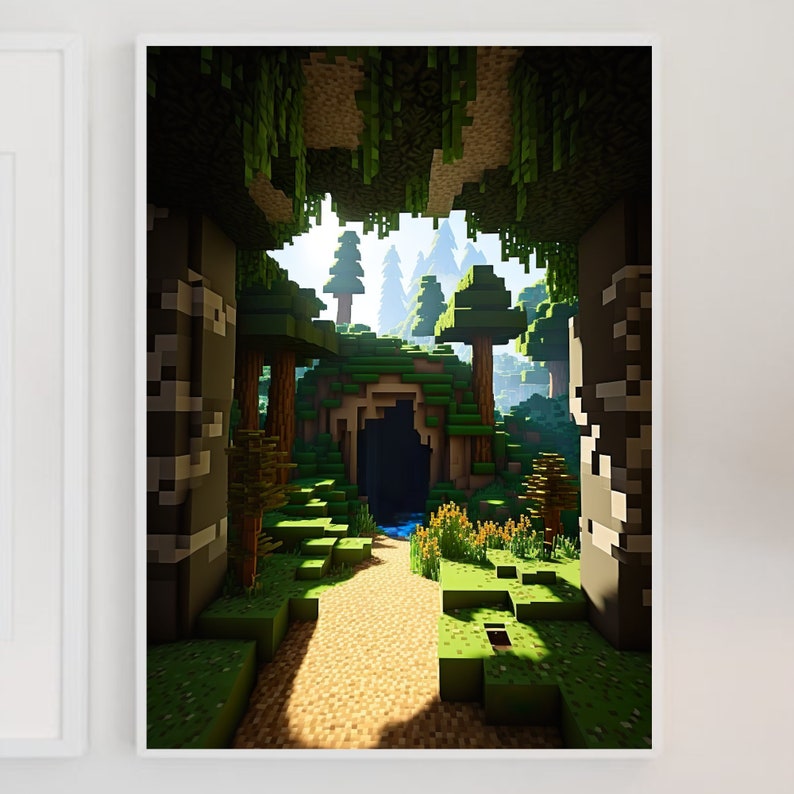 Set of 8 Minecraft Poster, Minecraft, Mine Game Pixel Craft, Digital ...