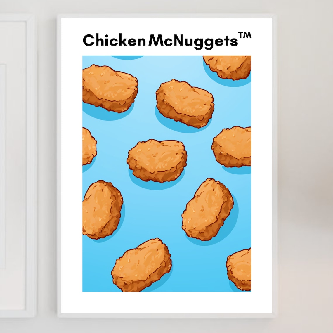 Chicken Nuggets Print, Mcnuggets Poster, Mcdonalds, Kitchen Wall Art ...