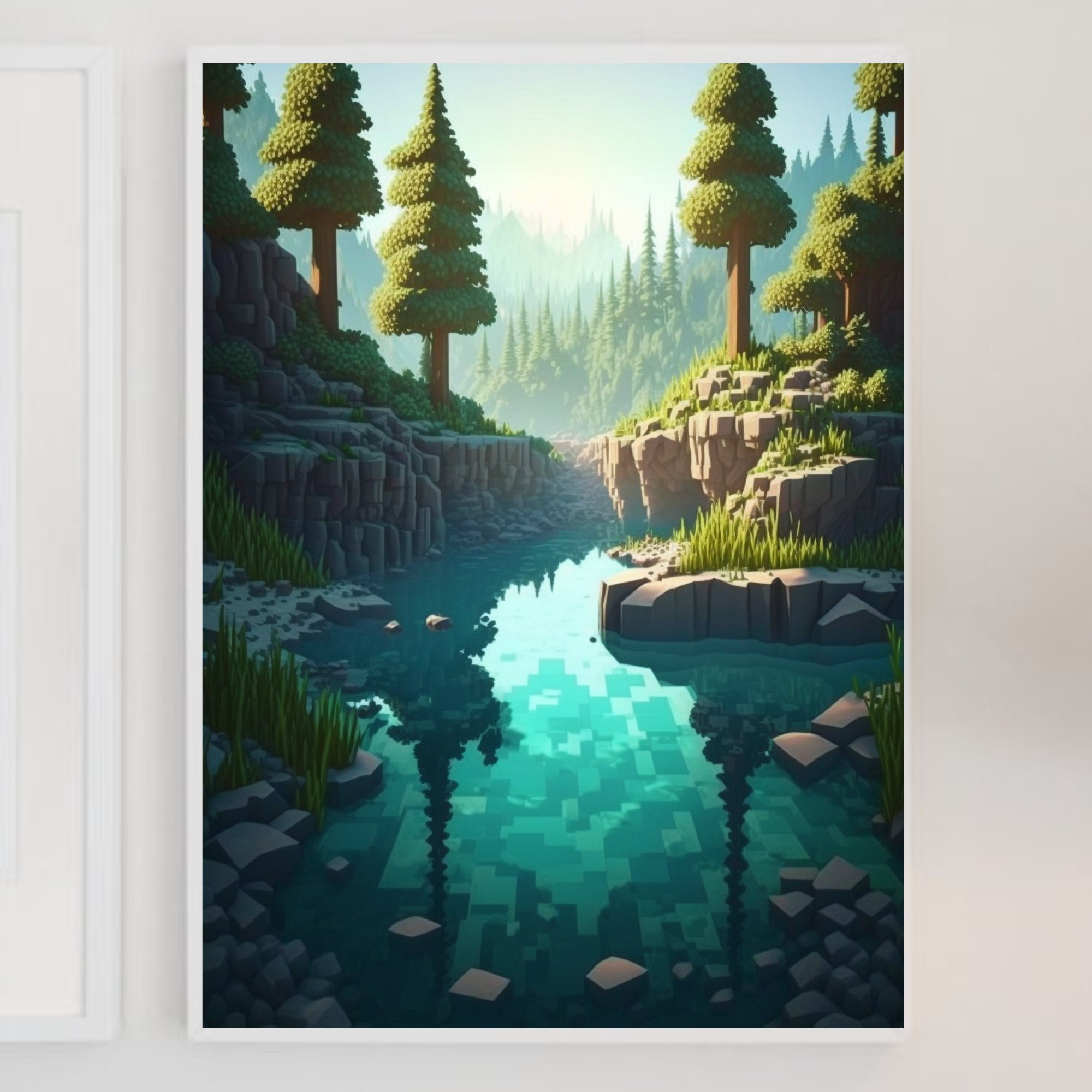 Set of 8 Minecraft Poster, Minecraft, Mine Game Pixel Craft, Digital ...