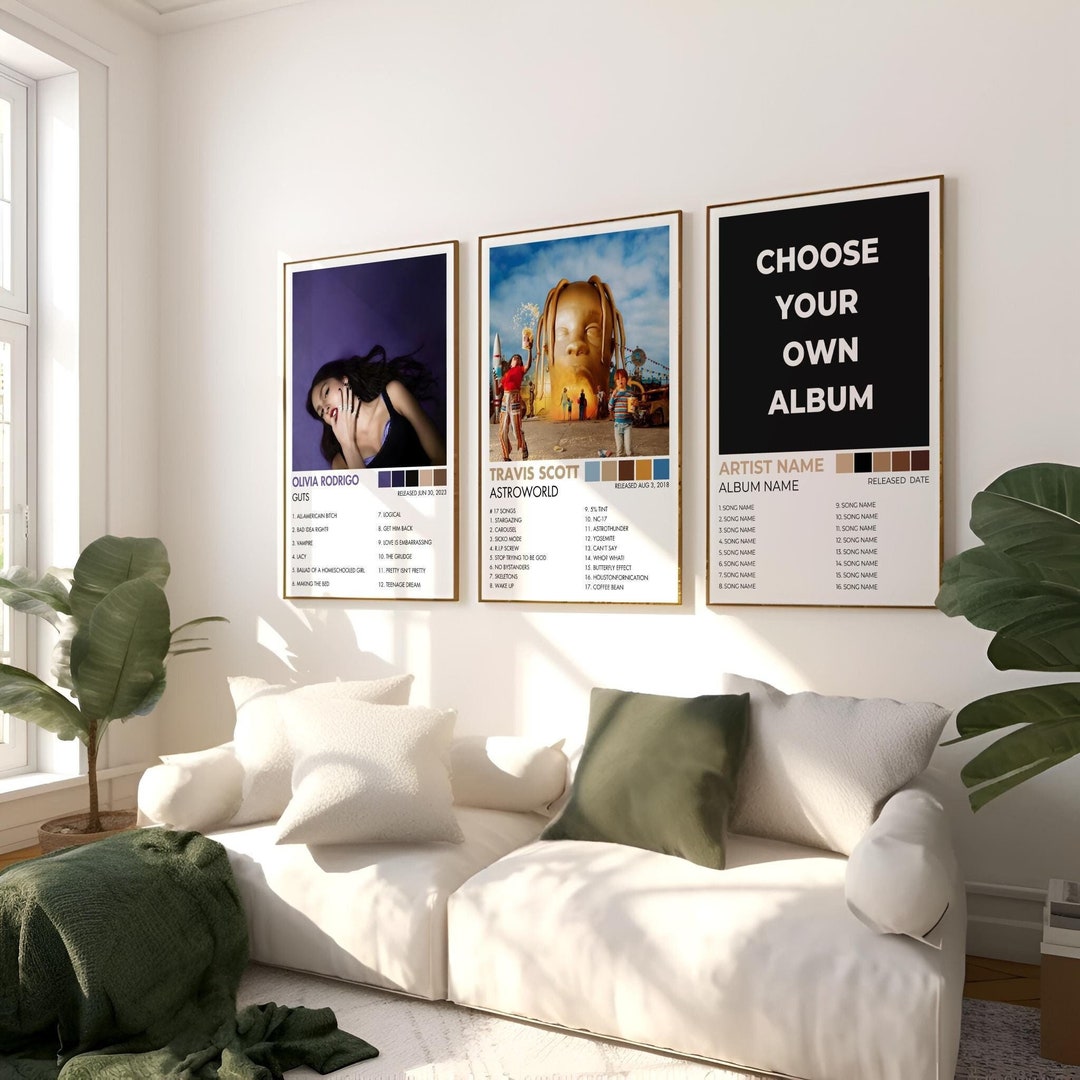 Set of 3 Custom Album Cover, Choose Your Own Album, Custom Music Poster ...