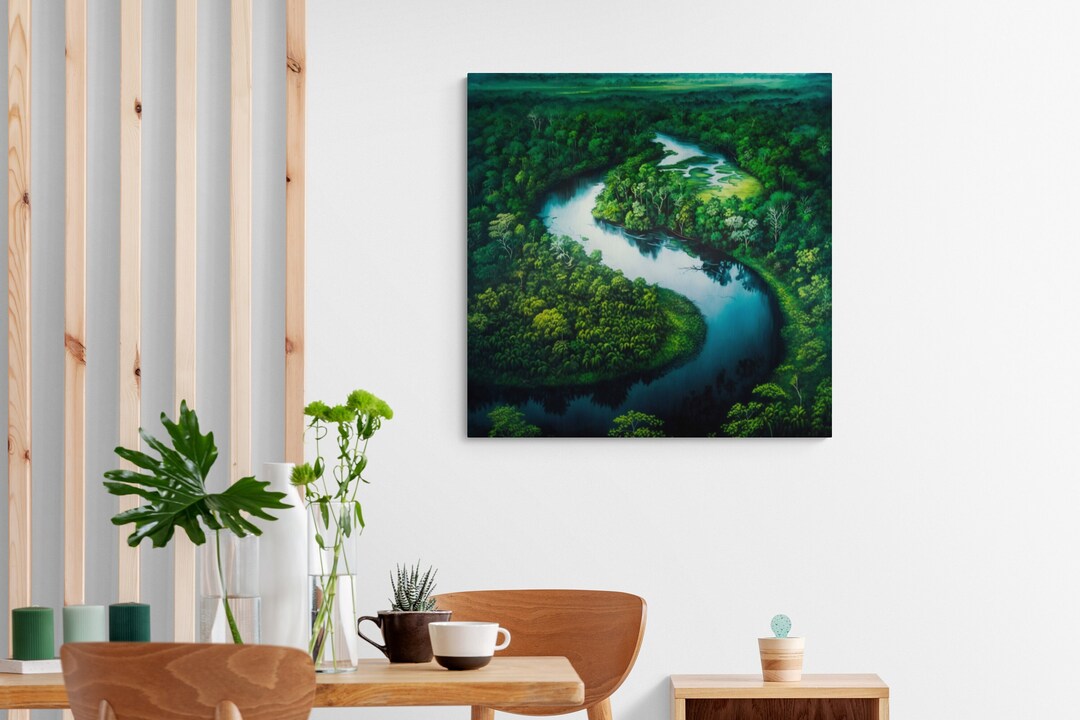 Amazon Forest Landscape Top View. Canvas Wall Art. - Etsy