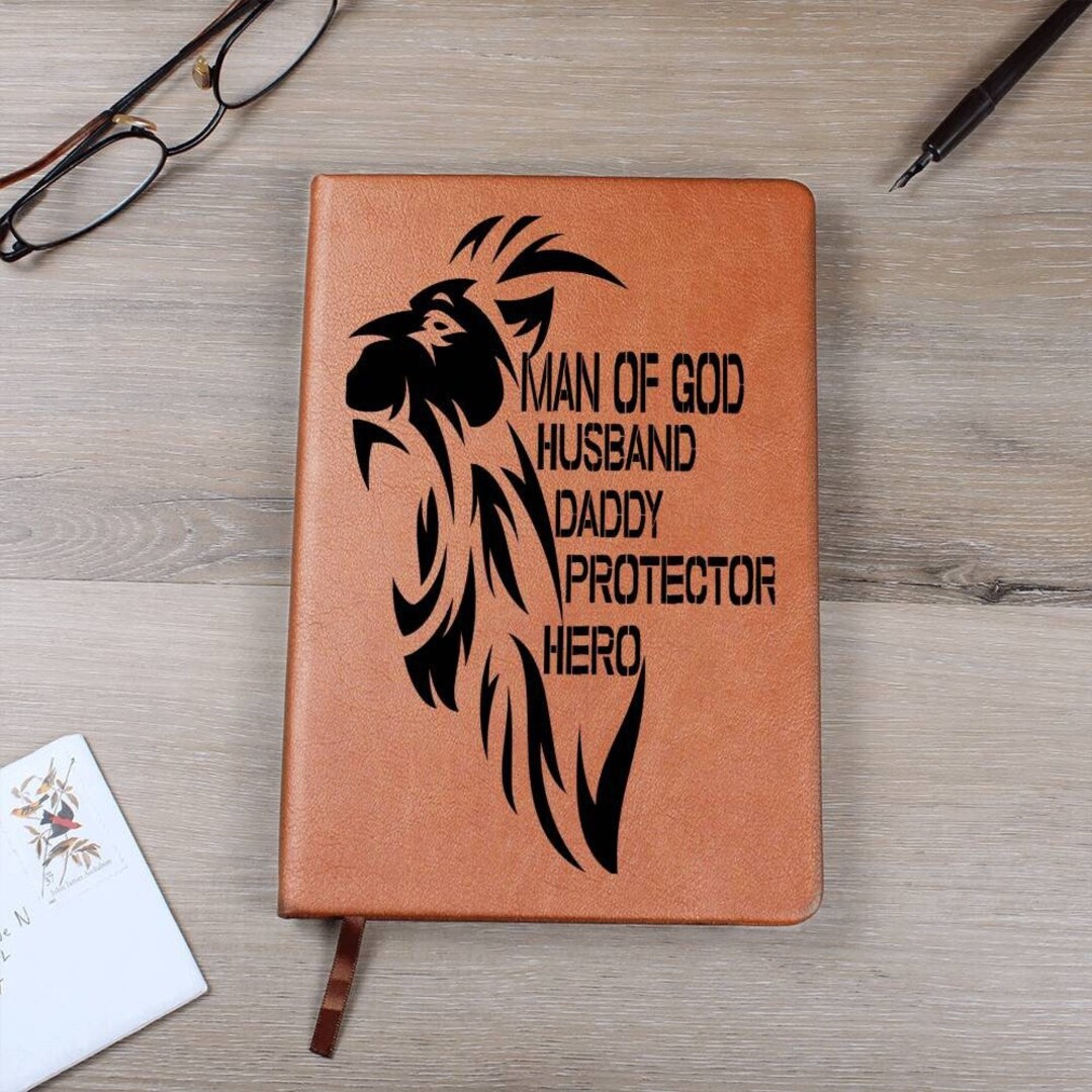 Personalized Graphic Leather Journal, Man of God Journal, Prayer ...
