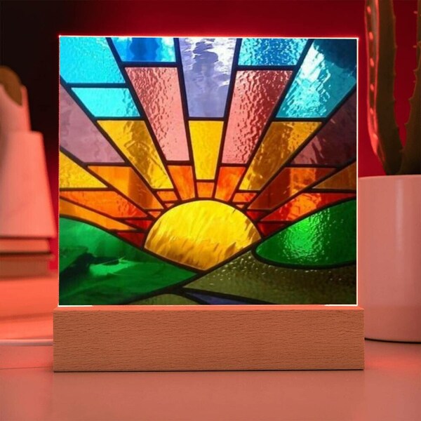 Stained Glass Sunset - Etsy