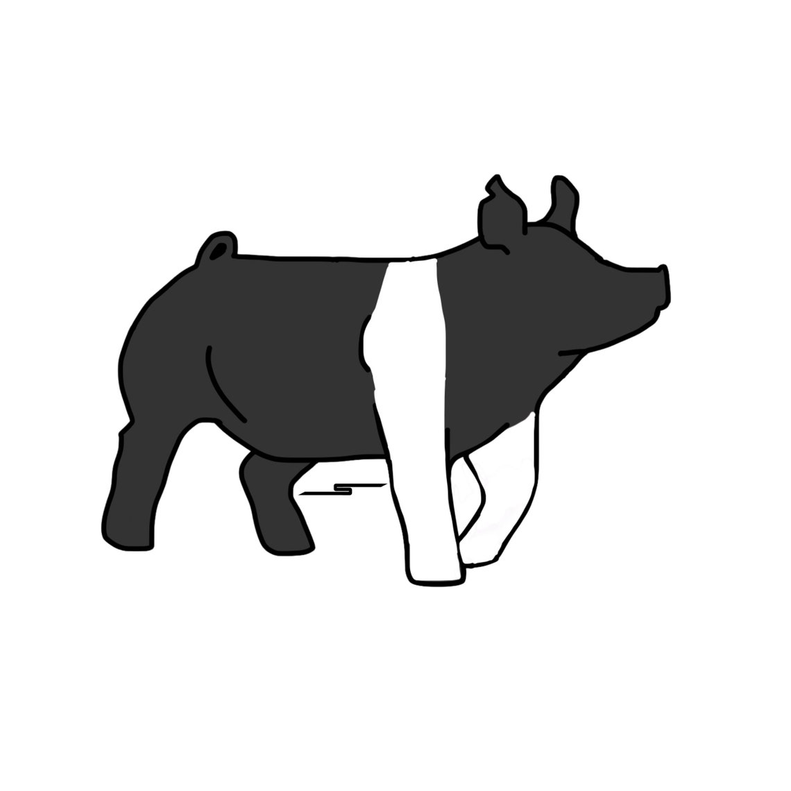 Show Pig Kiss-cut Vinyl Decals *showpig Stickers* Crossbred, Duroc ...