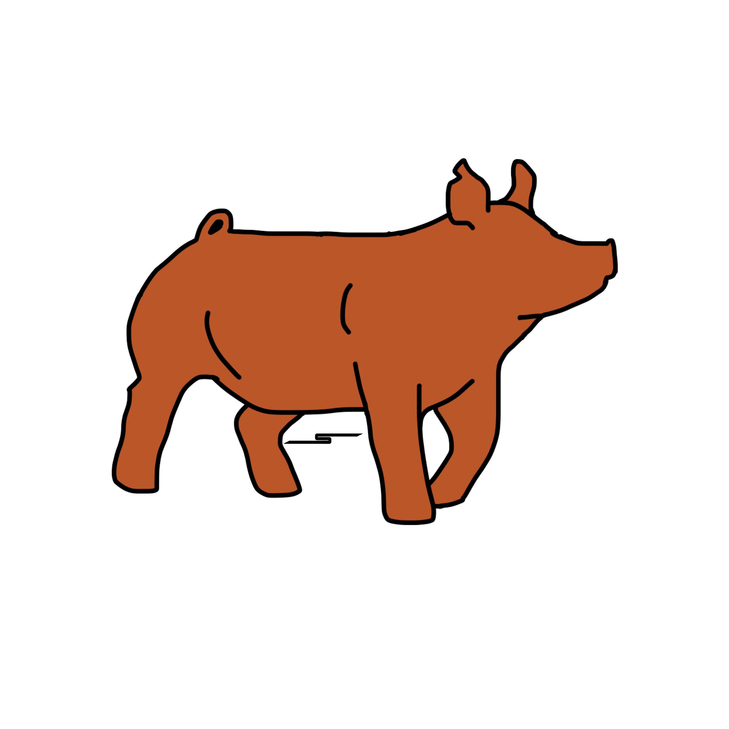 Show Pig Kiss-cut Vinyl Decals *showpig Stickers* Crossbred, Duroc ...
