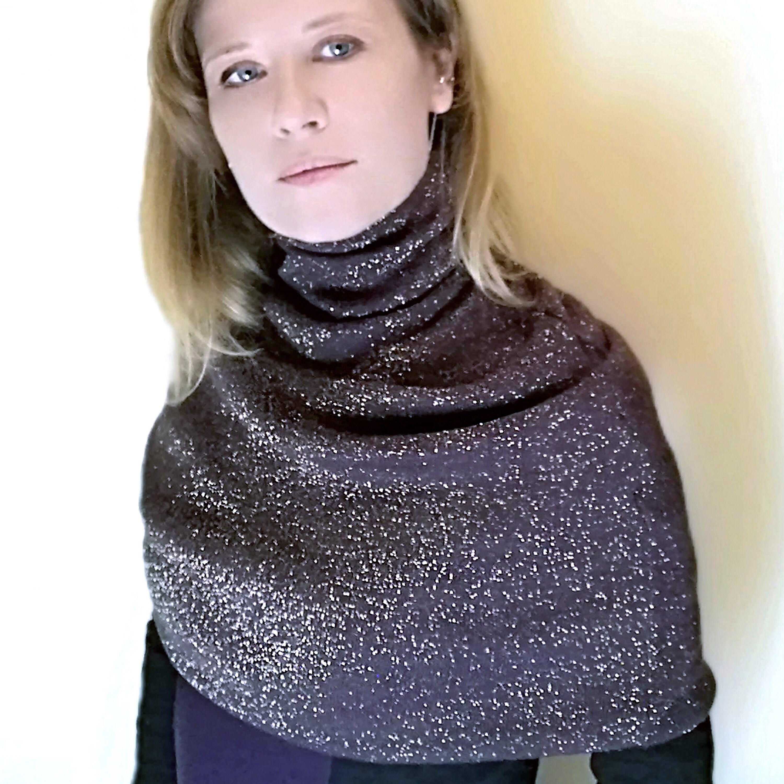 Upcycled Woolen Turtleneck Slow Fashion Shrug Infinity Scarf for Women ...