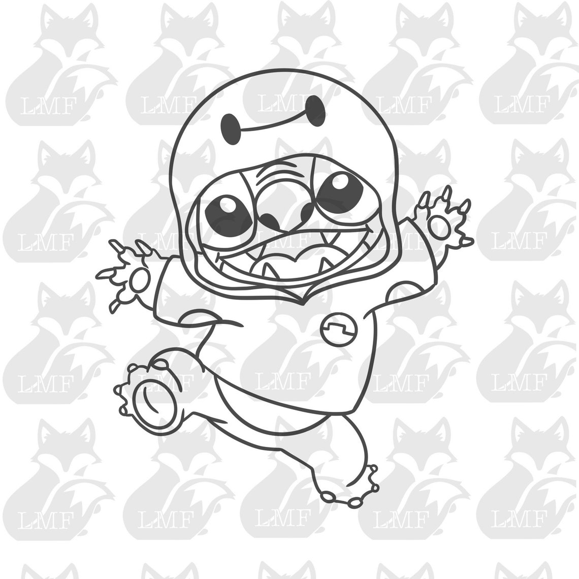 Stitch SVG. Stitch Dressed Like Baymax Svg. Lilo and Stitch Svg. Baymax ...