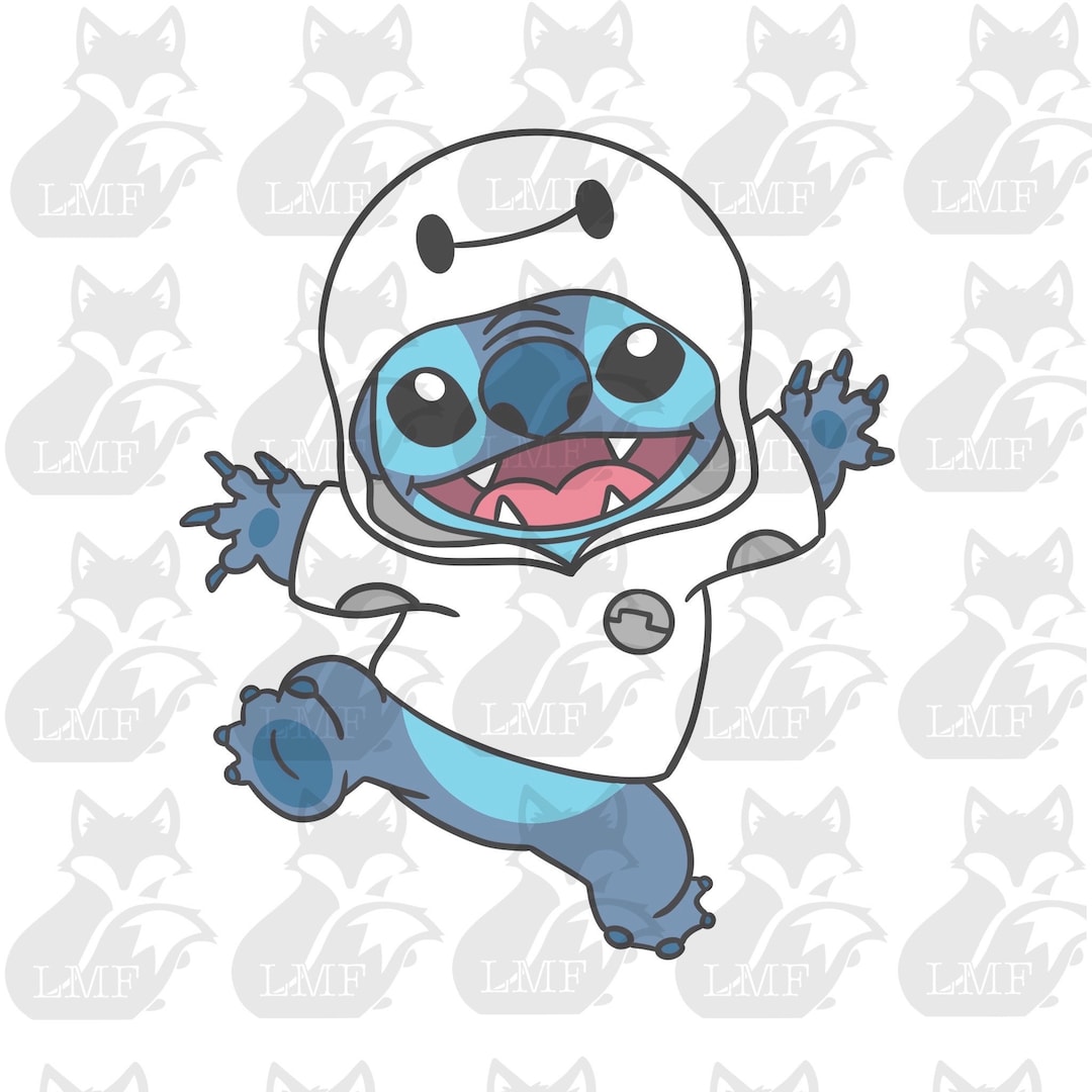 Stitch SVG. Stitch Dressed Like Baymax Svg. Lilo and Stitch Svg. Baymax ...