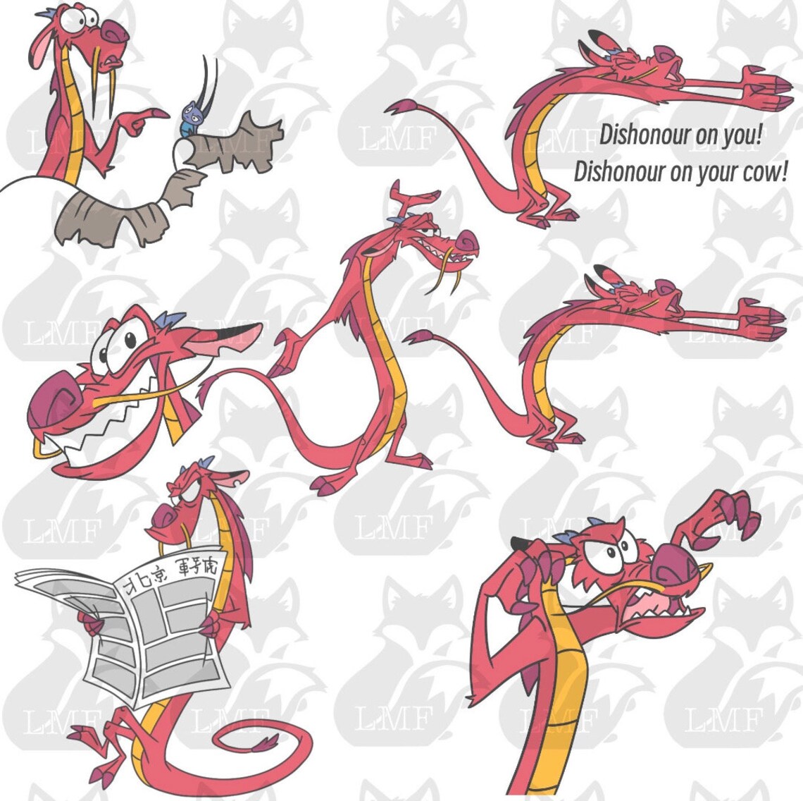 Mushu SVG Bundle. Mulan SVG Bundle. Layered Svg. Png, Layered, and ...