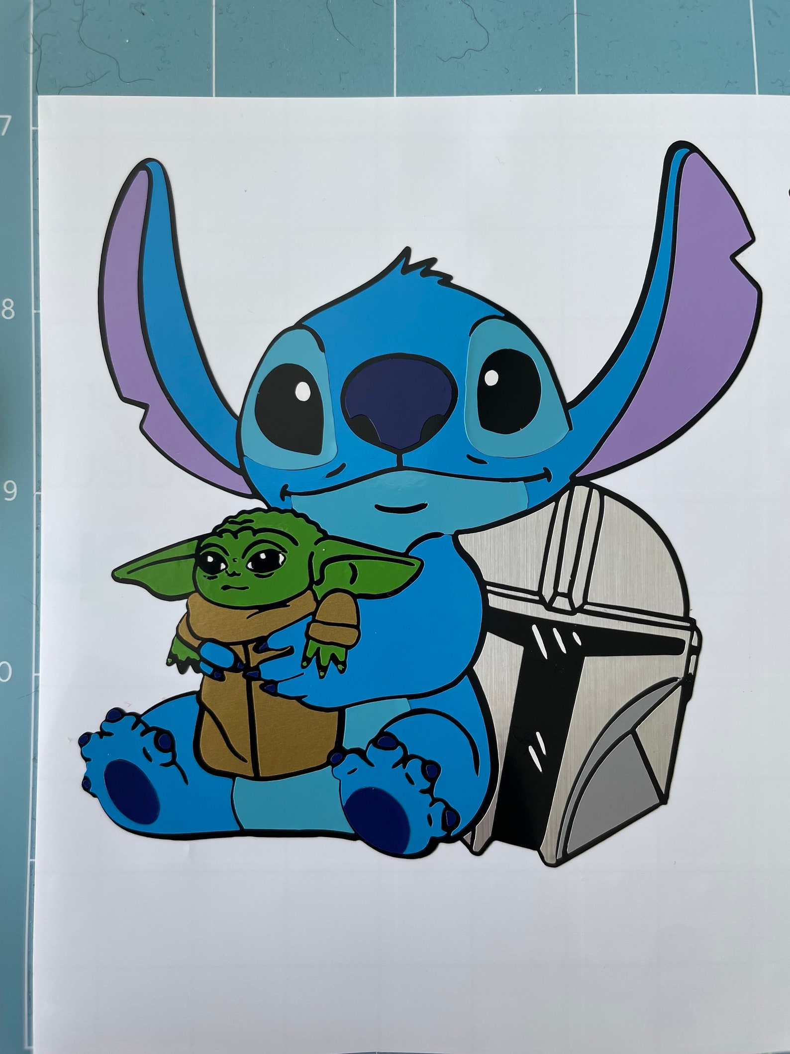Stitch and Grogu SVG. Stitch and Baby Yoda SVG. Stitch and Mandalorian ...