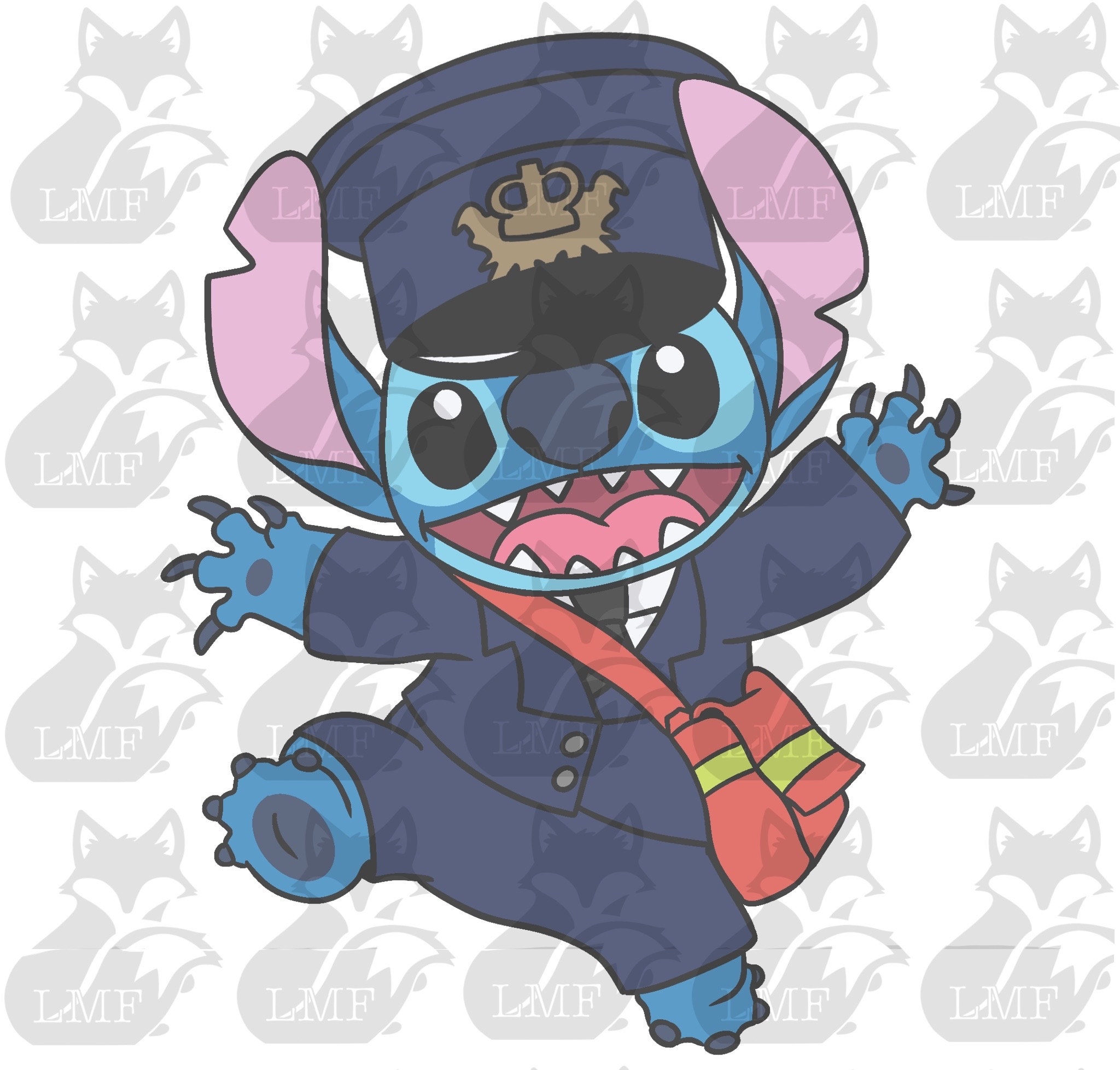 Postman Stitch. Postie Stitch Lilo and Stitch Svg. Png, Layered, and ...