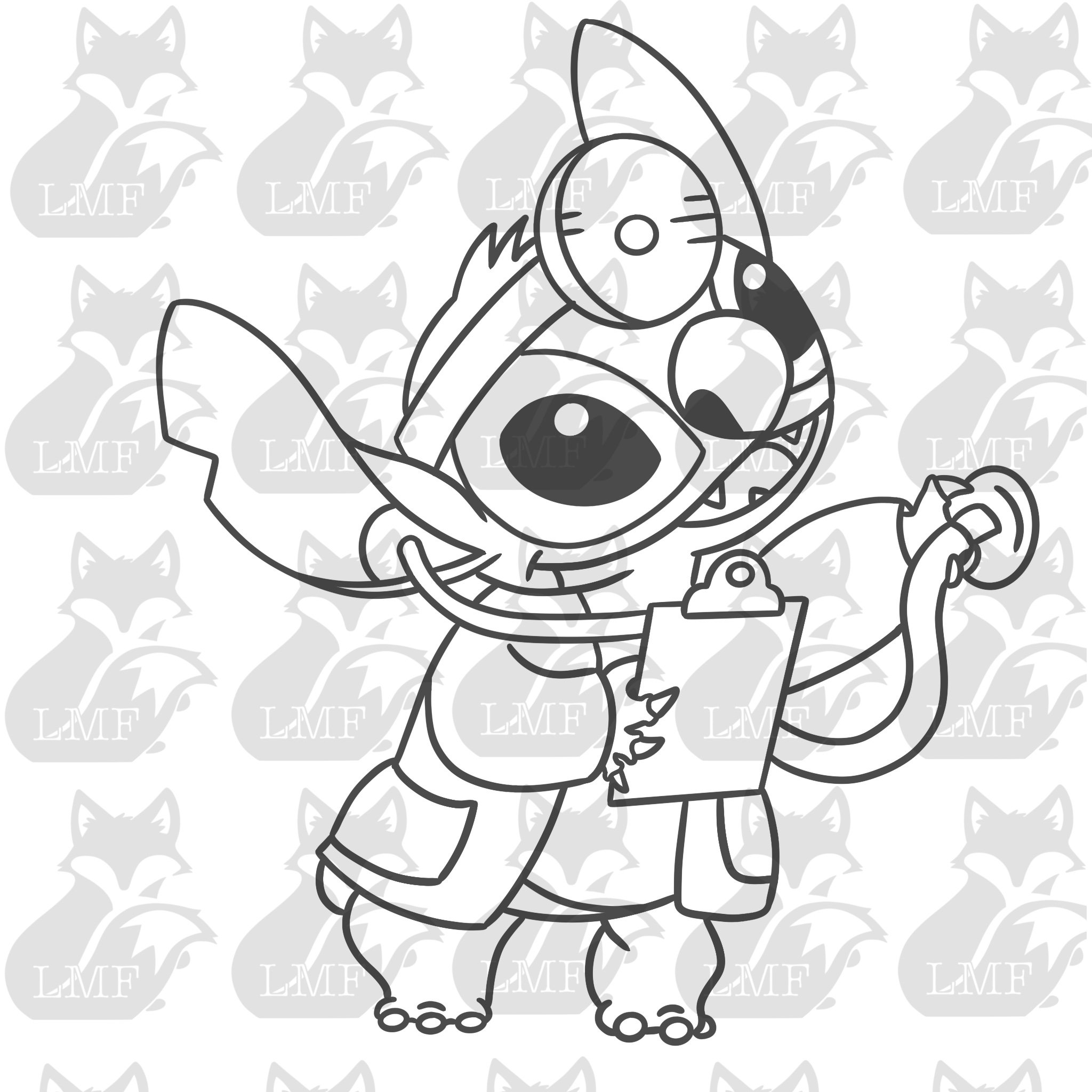 Doctor Stitch. Lilo and Stitch Svg. Png, Layered, and Black and White ...