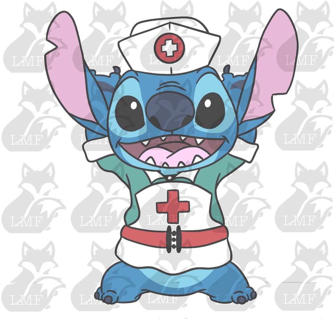 Nurse Stitch. Lilo and Stitch Svg. Png, Layered, and Black and White - Etsy