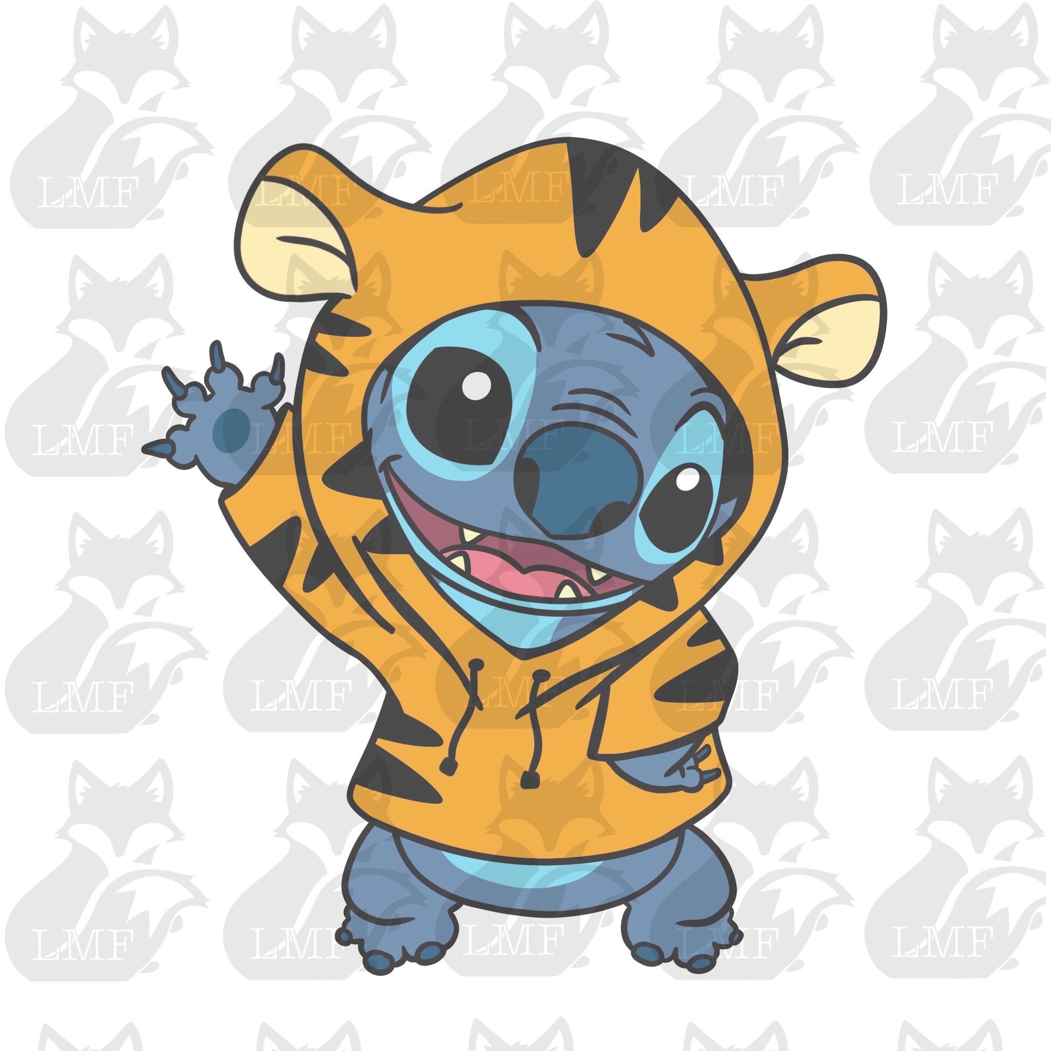 Stitch SVG. Stitch Dressed Like Tigger Svg. Lilo and Stitch Svg. Png ...