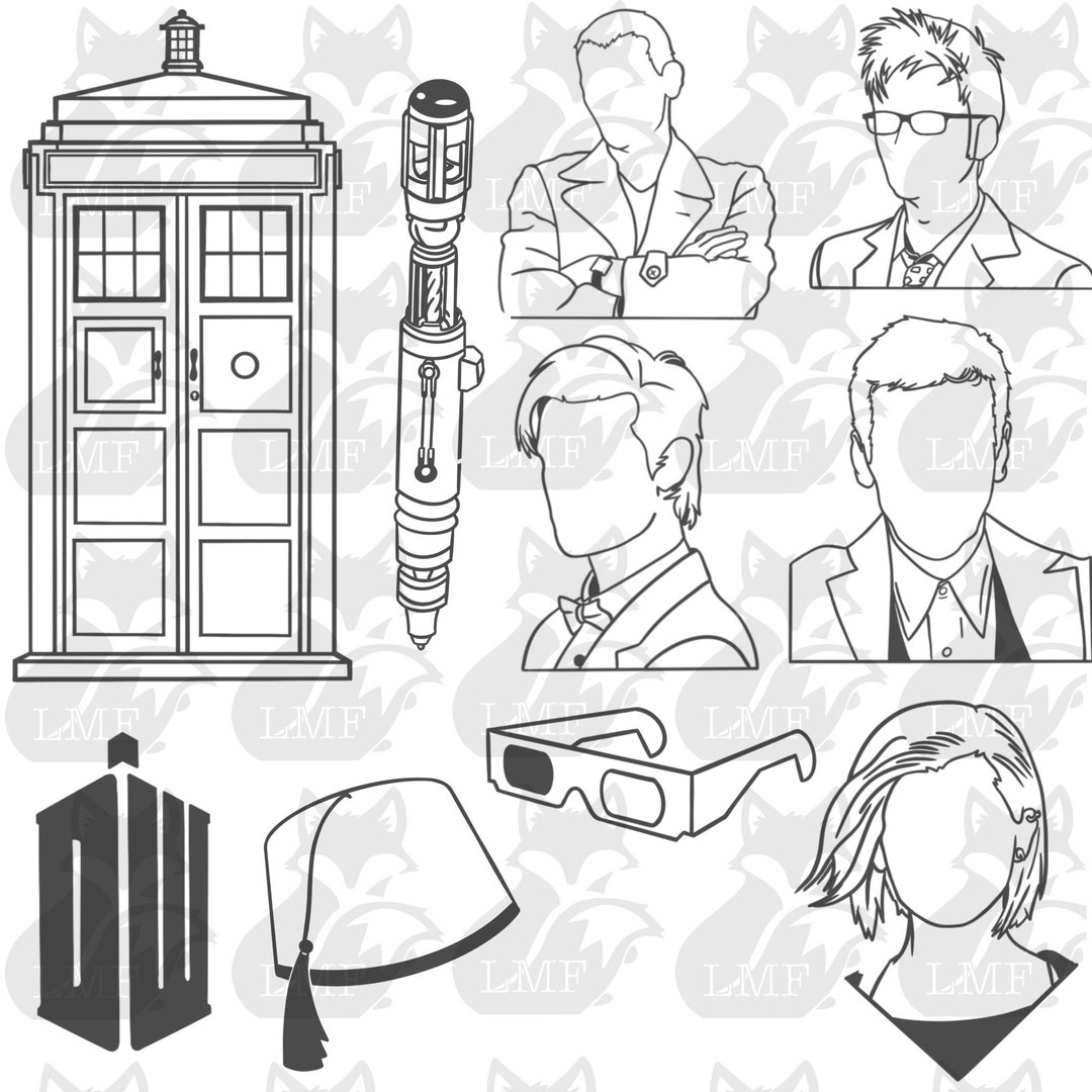 Doctor Who SVG Big Bundle/tardis Svg/ Tardis Svg/ Sonic Screwdriver Svg ...