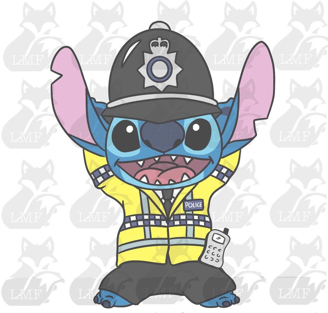 Police Officer Stitch. Police Stitch Lilo and Stitch Svg. Png, Layered ...