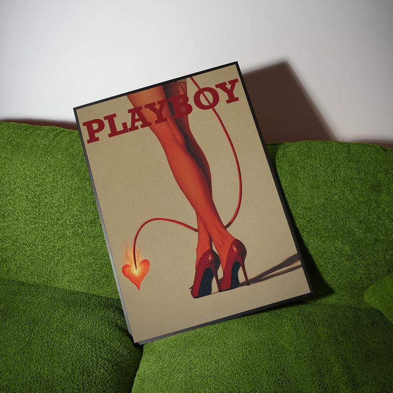 Playboy Wall Art, Playboy Magazine, Vintage Playboy Print, Playboy Home Decor, Retro Wall Art ...