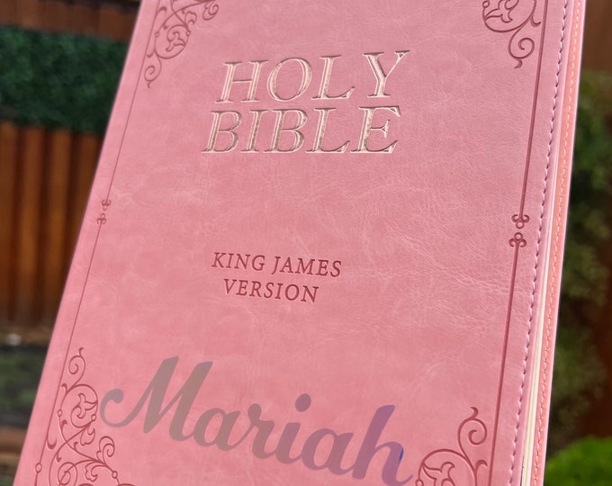 Beautiful Personalized Clear Acrylic Bible/book Display Box With Latch ...