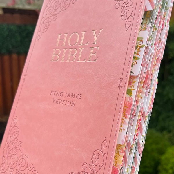 Pink Kjv Study Bible - Etsy