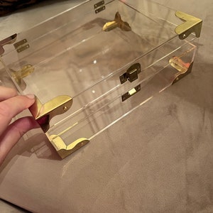 Beautiful Clear Acrylic Bible/book Display Box With Decorative Gold ...