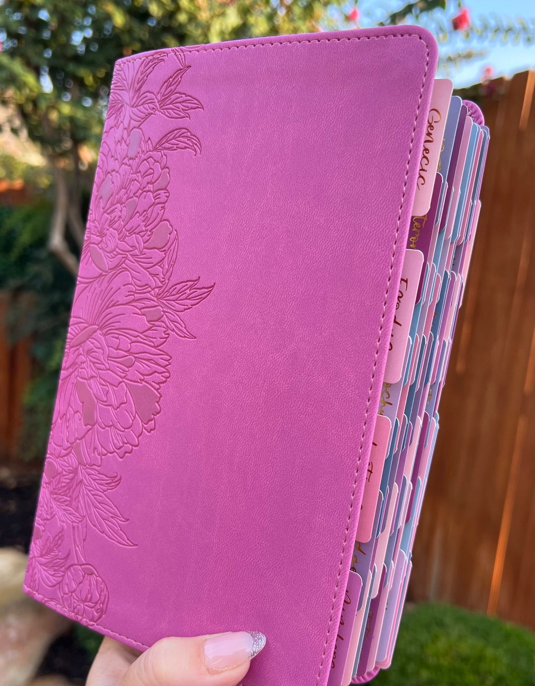 Pink NLT Personal Size Giant Print Holy Bible With Ombre Tabs,red ...