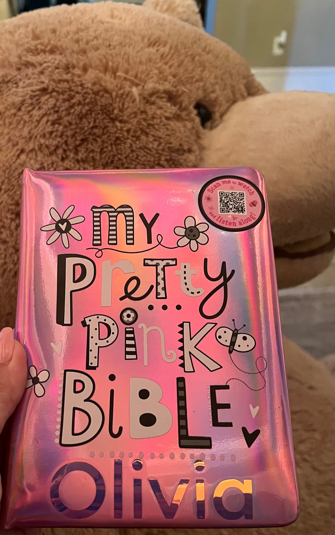 Personalized My Pretty Pink Bible for Young Children, Thick Board Pages ...