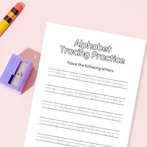 Alphabet Tracing Sheet, Homeschool Printables, Pre-k, Homeschool ...